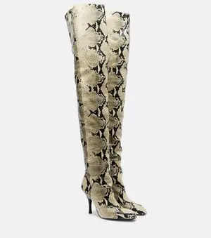 Khaite Over-the-knee Leather Boots - White