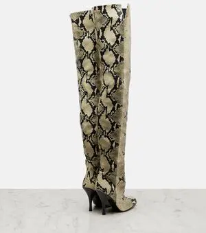 Khaite Colt 100 Leather Over-the-knee Boots - White