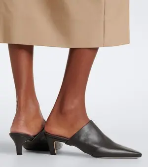 TOTEME Leather Mules - Brown