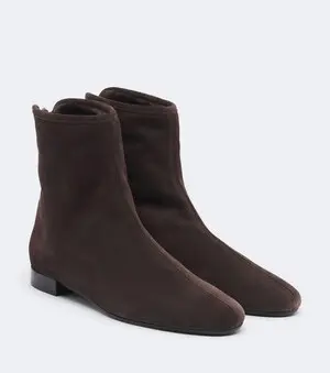 TOTEME Shearling-lined Suede Ankle Boots - Brown