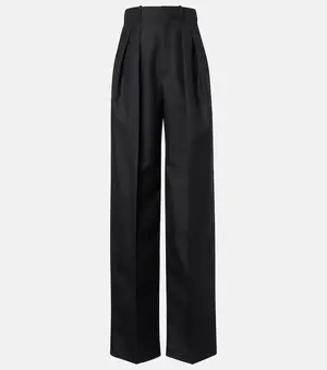 Women's Pleated Wool Pants