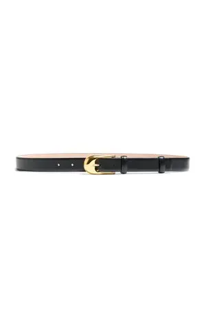 Khaite Dome Leather Belt - Black