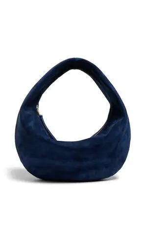 Khaite Olivia Medium Suede Hobo Bag - Navy