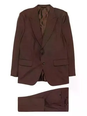 TOM FORD Silk Single-breasted Suit - Brown