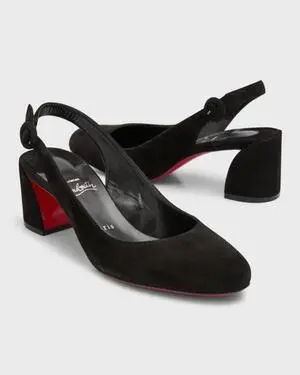 CHRISTIAN LOUBOUTIN 55mm So Jane Slingback Pumps - Black