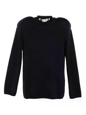 Comme Des Garçons Exaggerated-shoulder Wool Jumper - Blue