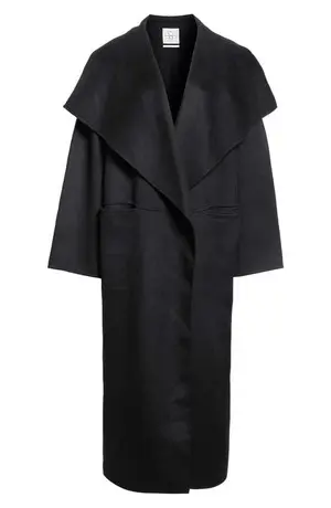 TOTEME Double Face Wool And Cashmere Coat - Black