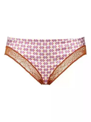 ERES Slow Lace-trim Briefs - Purple