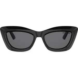Dior Midnight B3i 54mm Cat Eye Sunglasses - Shiny Black/smoke