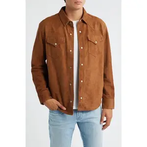 Ag Elias Western Suede Shirt Jacket