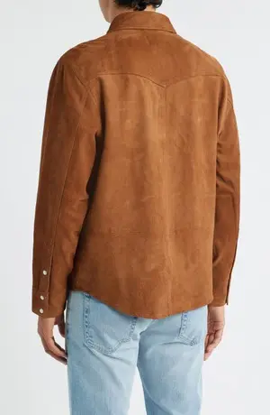 Ag Elias Western Suede Shirt Jacket