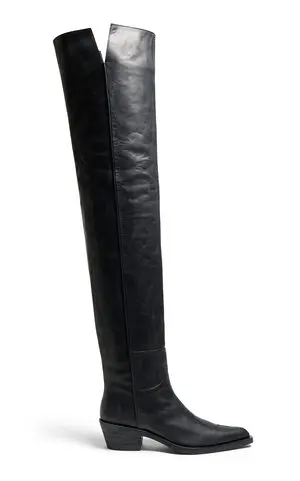 Block Heel Over-the-Knee Boots