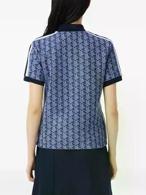 Lacoste Monogram-jacquard Polo Shirt