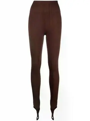 ANDREĀDAMO Open-toe Ribbed Leggings