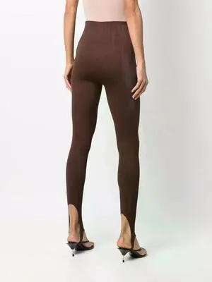 ANDREĀDAMO Open-toe Ribbed Leggings