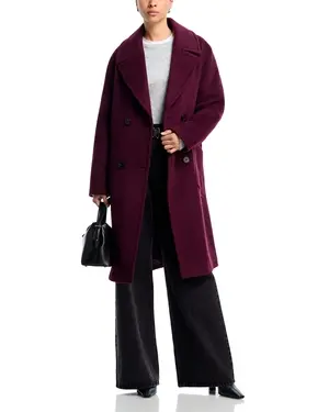 Aqua Double Breasted Coat - Cherry Lacquer
