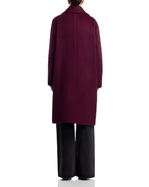 Aqua Double Breasted Coat - Cherry Lacquer