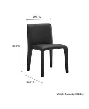 MODWAY Rhodes Upholstered Dining Chair - Black
