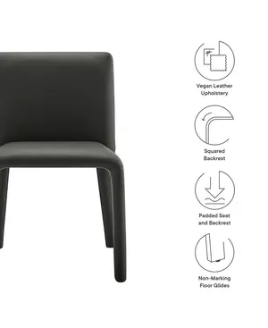 MODWAY Rhodes Upholstered Dining Chair - Black
