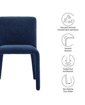 MODWAY Rhodes Upholstered Dining Chair - Navy
