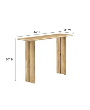 MODWAY Amistad Wood Console Table - Oak