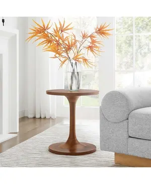 MODWAY Lina Round Wood Side Table