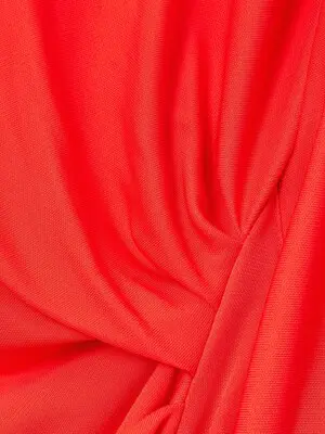 Victoria Beckham Draped Asymmetric Jersey Maxi Dress - Red