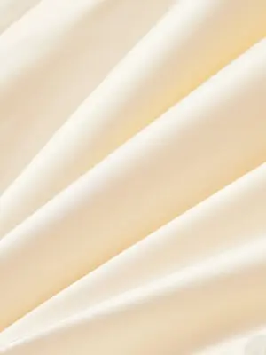 COURREGES Asymmetric Satin Turtleneck Top - Ivory