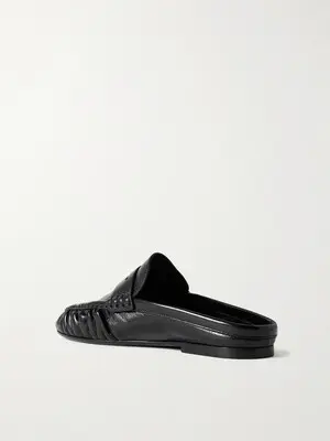 Saint Laurent Le Loafer Logo-embellished Slip-ons - Black