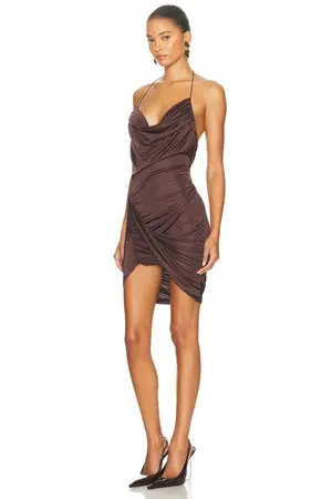 Atlein Ruched Strap Mini Dress