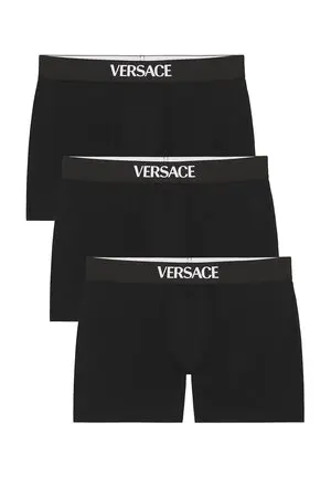 Versace 3 Pack Trunk In White - Black