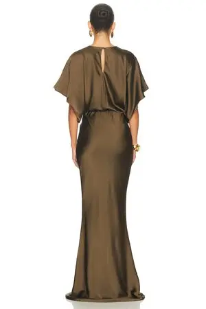 Norma Kamali Reverse Obie Gown - Bark