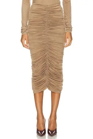 SEV Ruched Virgin Wool Skirt