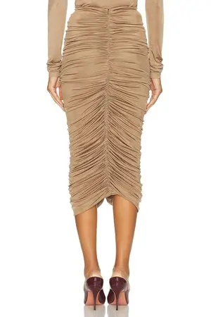 SEV Ruched Virgin Wool Skirt