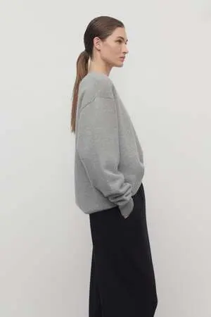 THE ROW Leora Cashmere Sweatshirt - Grey Melange