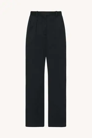 THE ROW Alfidis Pant In Cotton And Cashmere - Black