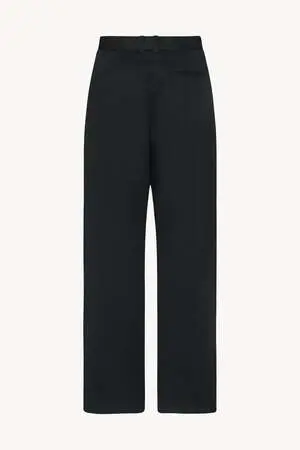 THE ROW Alfidis Pant In Cotton And Cashmere - Black