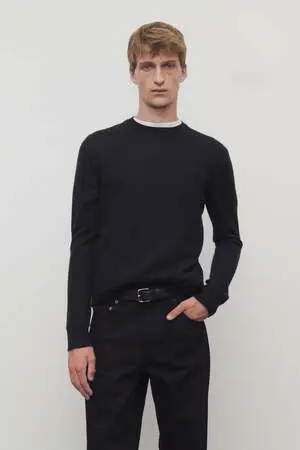 THE ROW Dioniso Cashmere Sweater - Black