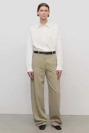 THE ROW Elowyn Pant In Virgin Wool - Fossil