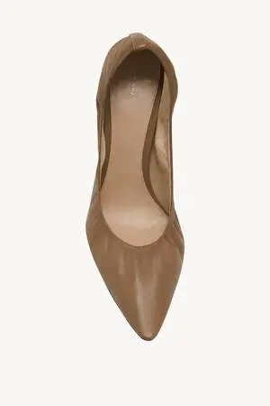 THE ROW Liisa Leather Pumps - Mud