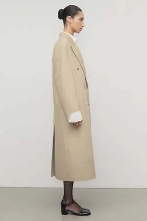 THE ROW Hariet Cashmere Coat - Light Pebble