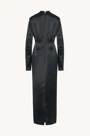 The Row Mitzi Dress In Silk And Viscose In Faded Black - 50% Off |  Editorialist