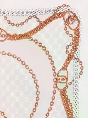 Liu Jo Catena Chain-print Silk Scarf