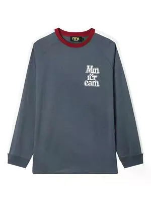 MINI CREAM Raglan-sleeve Logo-print Top