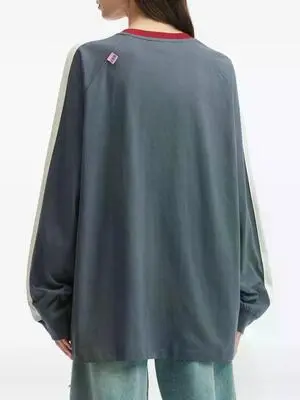 MINI CREAM Raglan-sleeve Logo-print Top