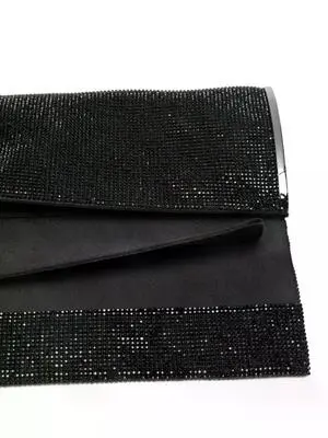 Benedetta Bruzziches Crystal-embellished Clutch - Black