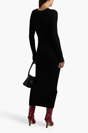 TOTEME Ribbed Bouclé-knit Wool-blend Midi Dress