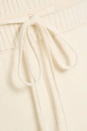 TOTEME Knitted Track Pants - Cream