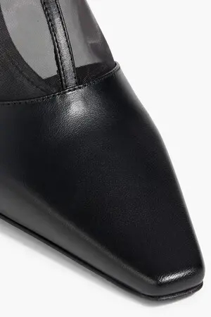 TOTEME T-strap Mesh And Leather Pumps