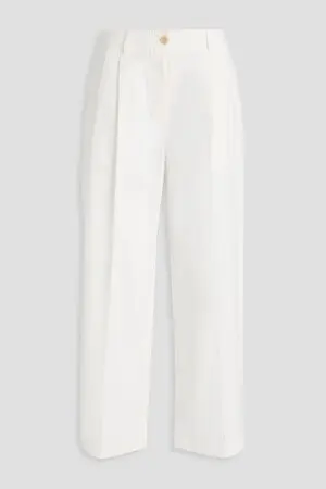 TOTEME Cotton-twill Straight-leg Pants - Ivory